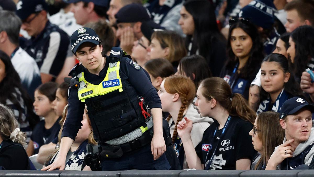 Carlton fan banned for life by AFL over bottle throw assault of goal ...