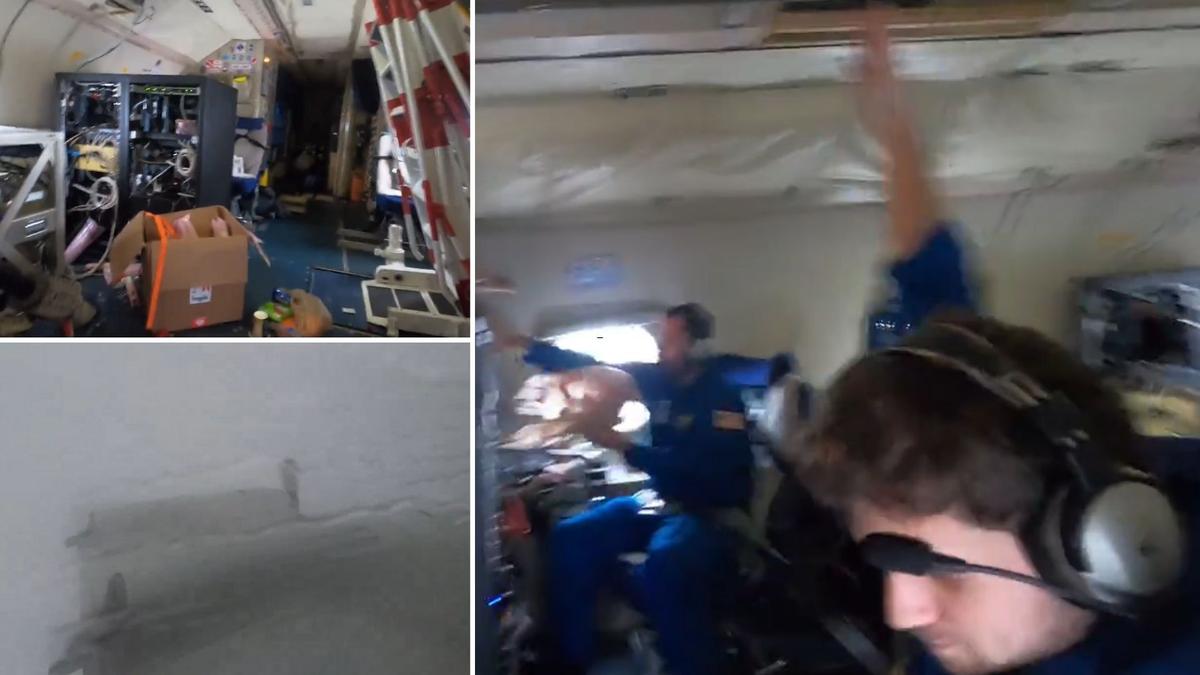 ‘Bumpy ride’: Terrifying footage shows what it’s like flying through ...