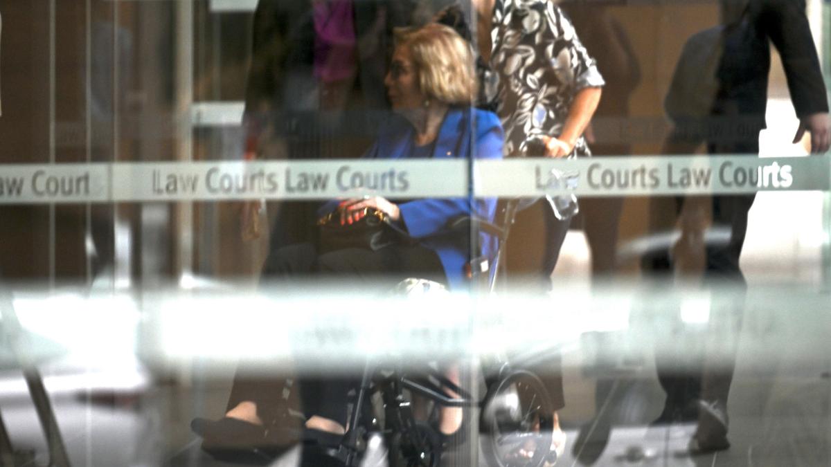 Former ABC boss Ita Buttrose arrives in wheelchair for Lattouf grilling ...