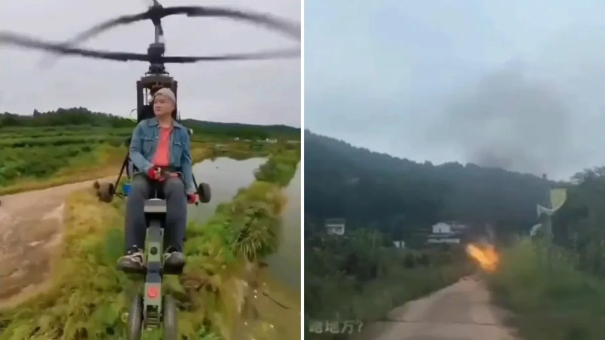Tang Feiji: Aviation influencer dies in fireball plane crash in front ...