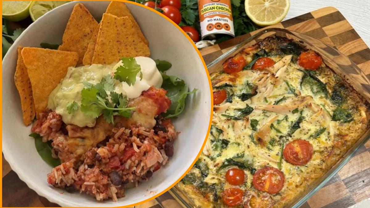 Dump and bake: Tuscan chicken pasta and cheesy nacho rice recipes for ...